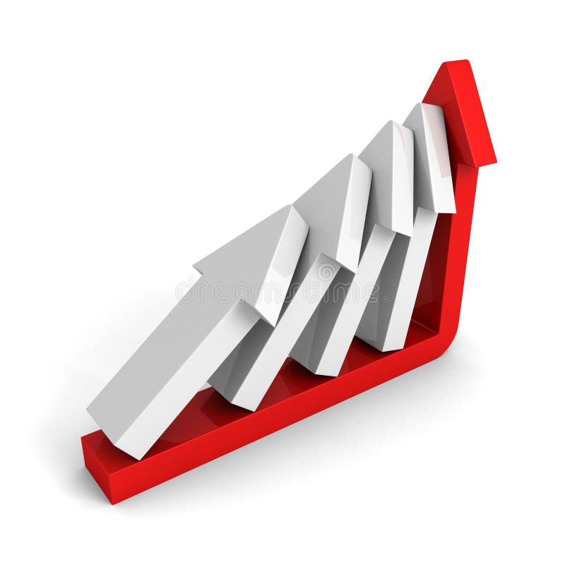 Red Leader Arrow of White Business Concept Team Stock Illustration ...