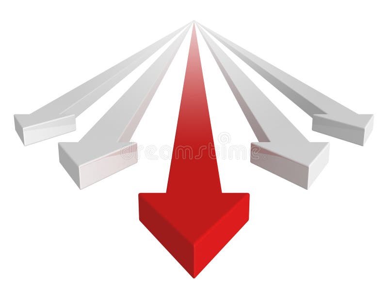 Red Leader Arrow of White Business Group Stock Illustration ...