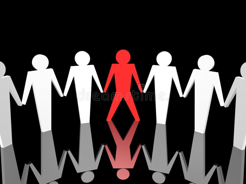 Red leader in business stock illustration. Illustration of decisions ...