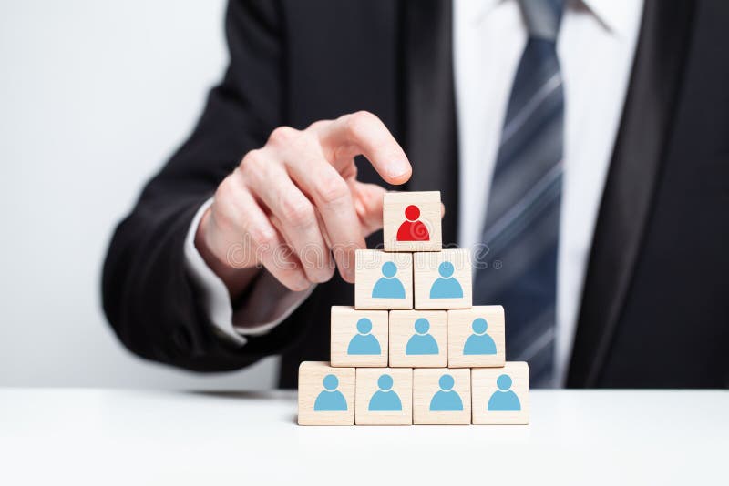 Red Leader Business Person Leading Group Stock Image - Image of ...