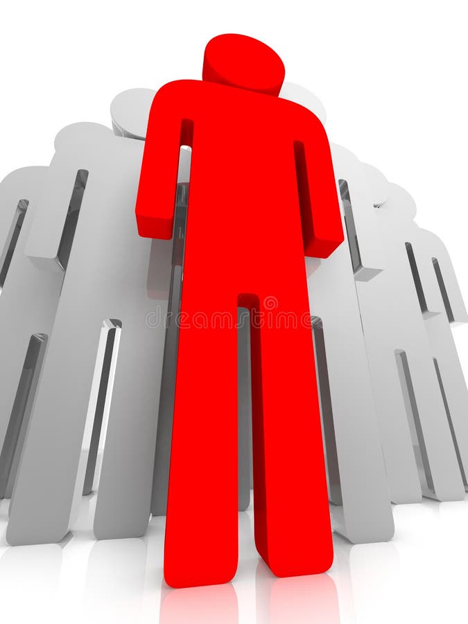 3d team with leader stock illustration. Illustration of people - 31290892