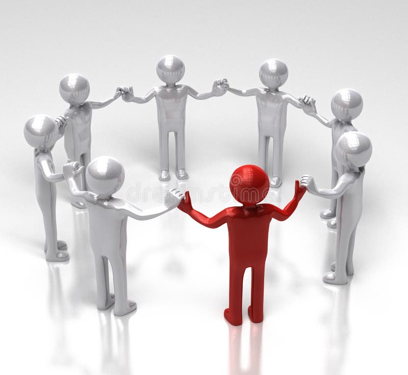 Red leader of the circle stock illustration. Illustration of group ...