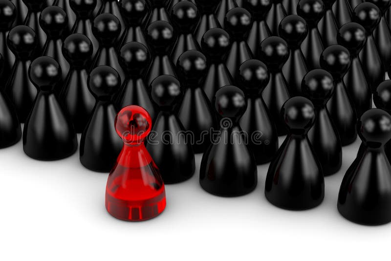 Red leader figure stock illustration. Illustration of metaphor - 18667564