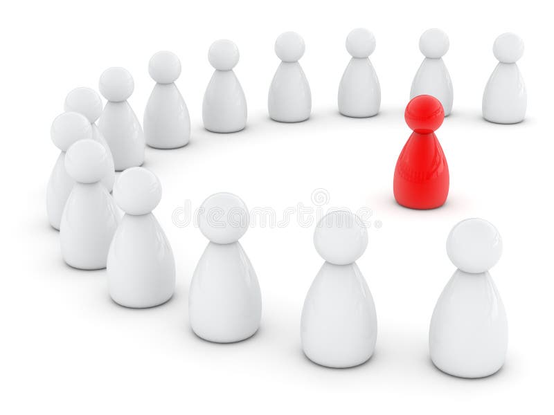 Red leader figure stock illustration. Illustration of people - 19099273