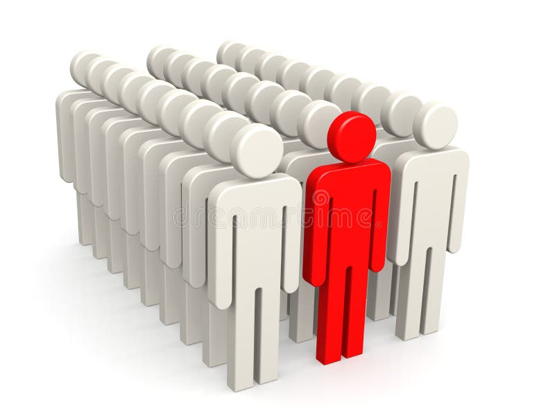 Red leader and the group stock illustration. Illustration of manager ...