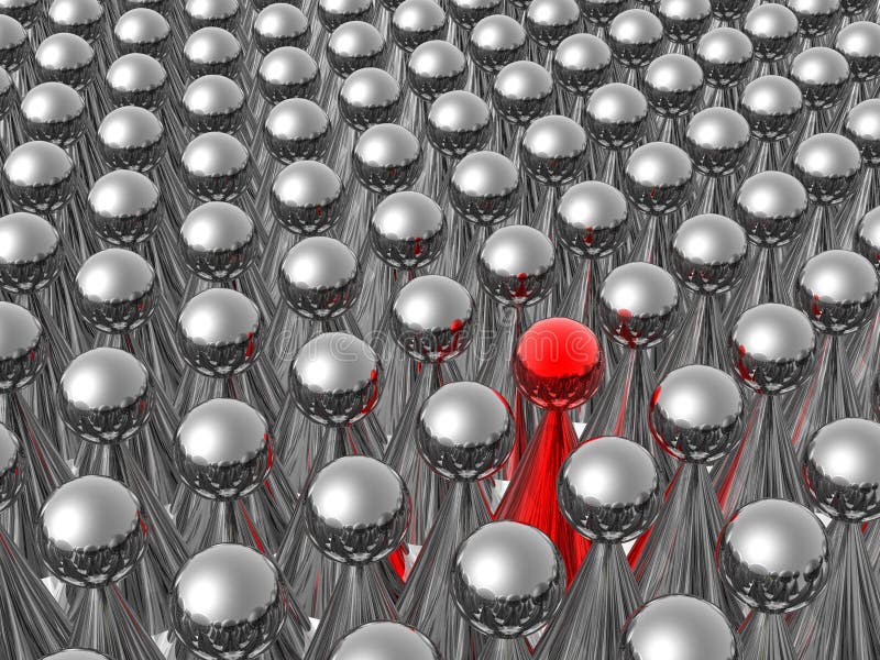 Red leader of management stock illustration. Illustration of balls ...