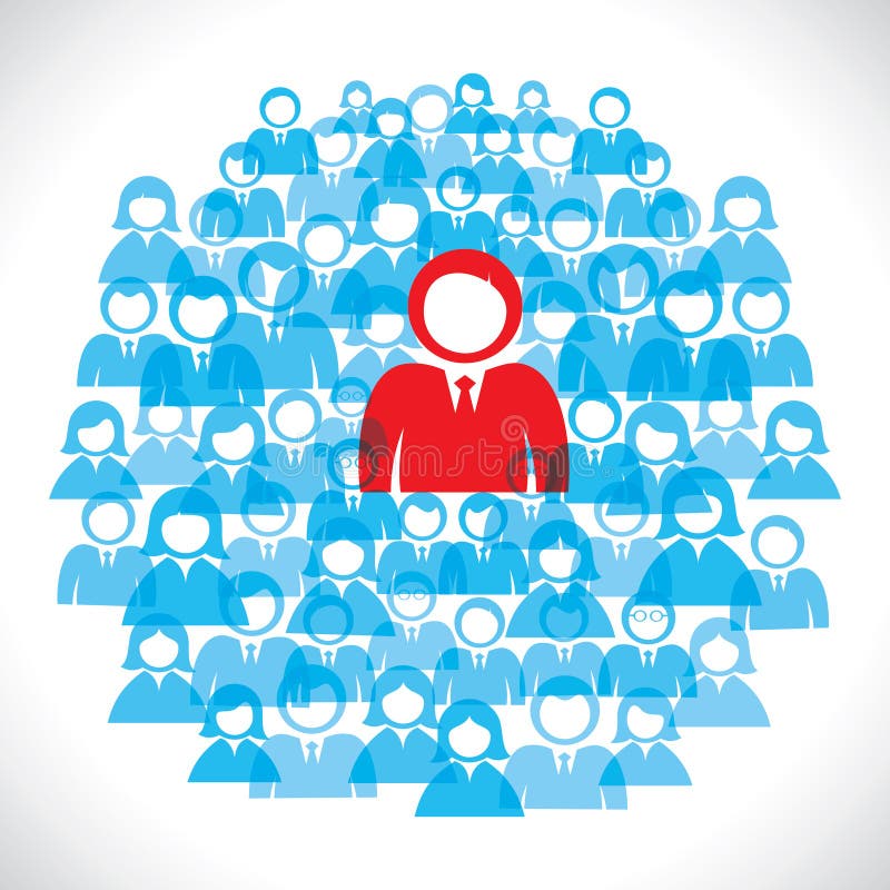 Red leader with team stock vector. Illustration of community - 29081389