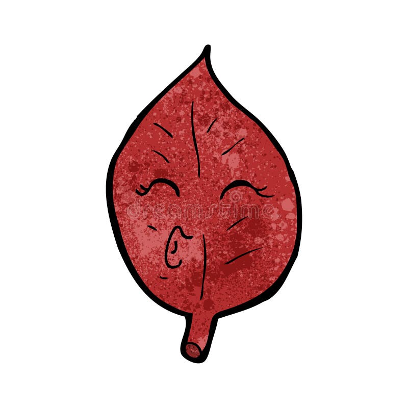 Red leaf cartoon character stock vector. Illustration of artwork - 38071488