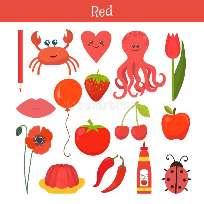 Learn the color stock illustration. Illustration of cute - 206456333