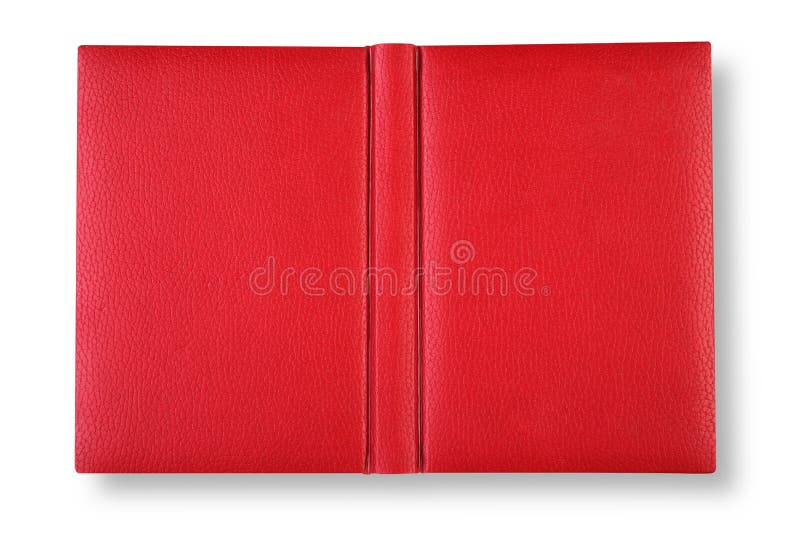 Red Leather Book Cover With Spin. Stock Image - Image of shadow, vivid ...