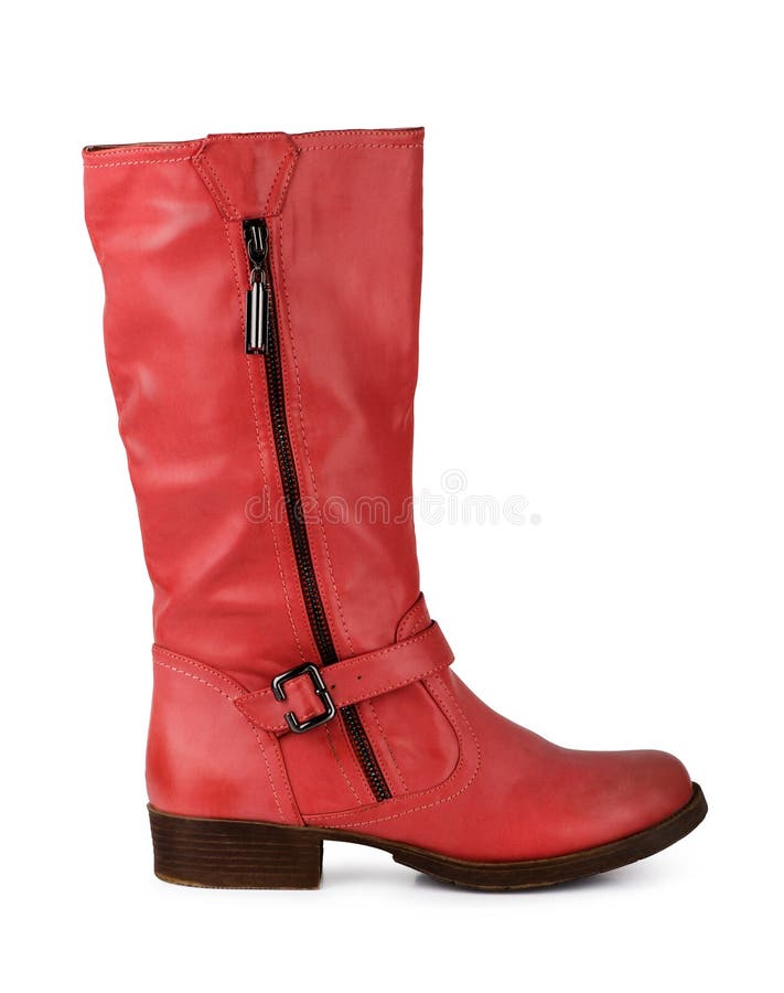 Red leather boots stock image. Image of boots, leather - 45783359