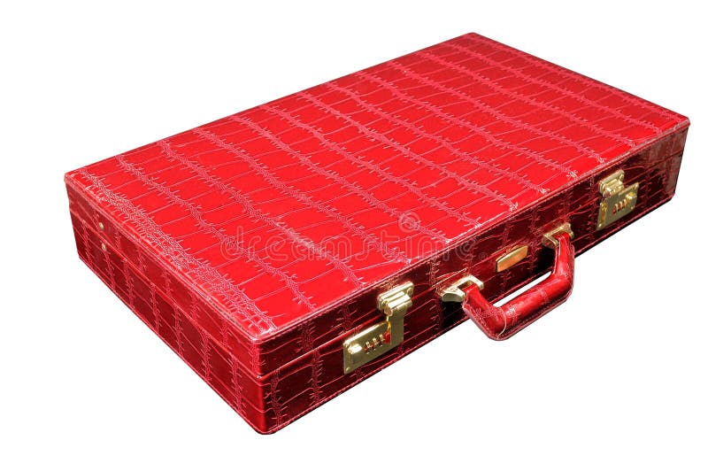 Red leather briefcase stock image. Image of business, small - 7522379