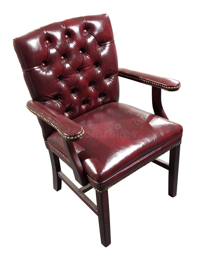 Red Leather Chair stock photo. Image of classic, chair - 13770750