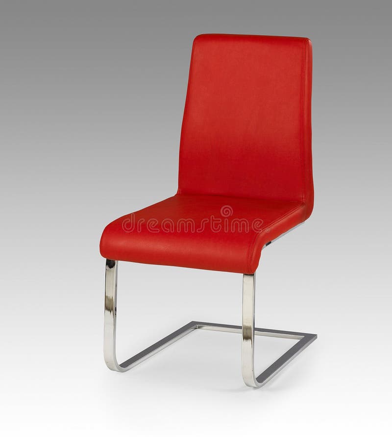 Red leather chair stock photo. Image of living, legs - 32662856