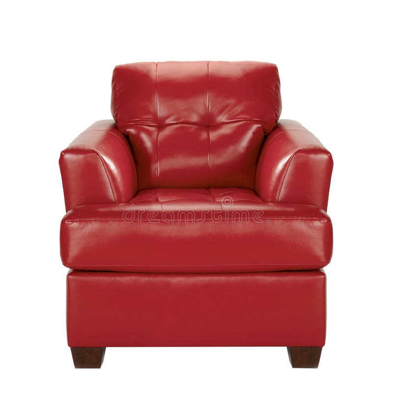 Red leather chair stock photo. Image of fashion, office - 66333094