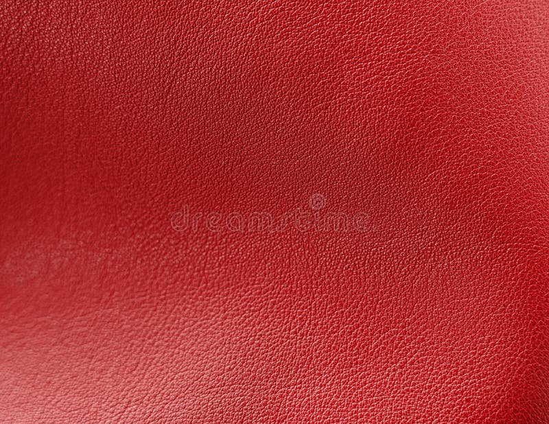 Red Leather, Closeup View of Material Texture Stock Image - Image of ...