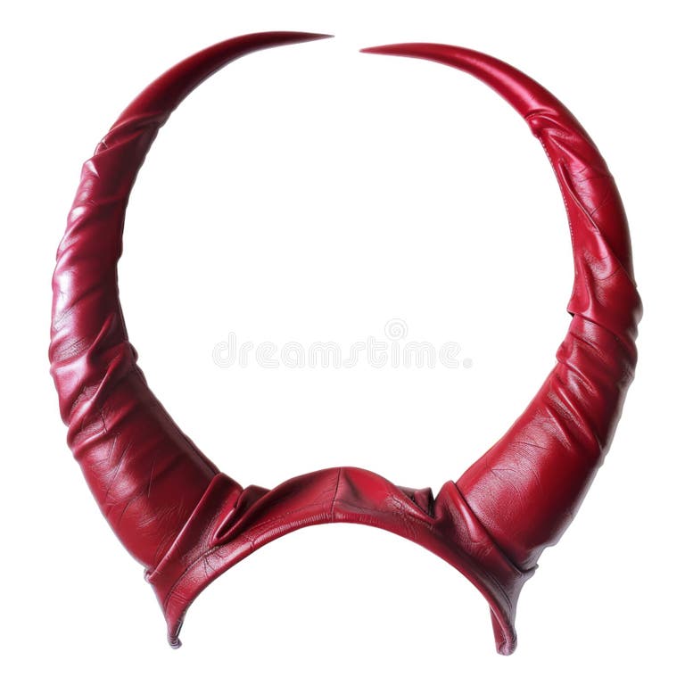 Red Leather Devil Horns Headband Stock Image - Illustration of dark ...