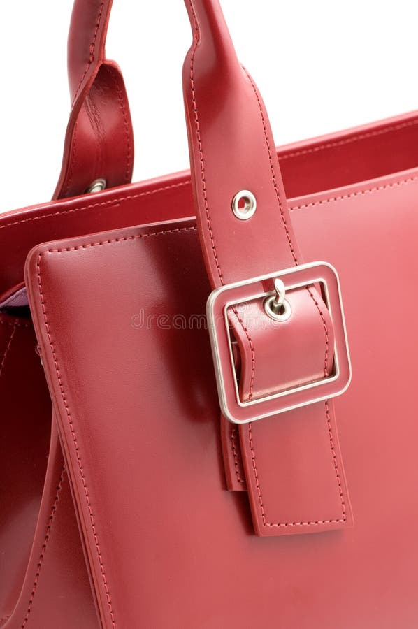 Red leather handbag stock photo. Image of accessory, personal - 13508564