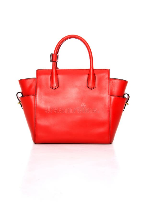 Red Leather Ladies handbag stock photo. Image of stylish - 51299060