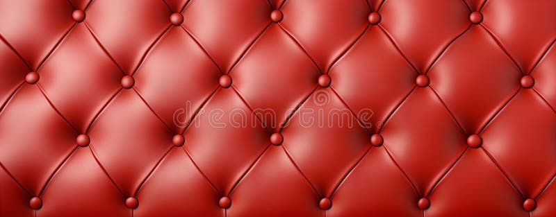 Red Leather Upholstered Pattern with Button Tufting Design Stock ...