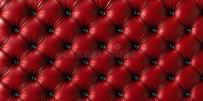Red Leather Upholstery Texture with Buttons Stock Illustration ...