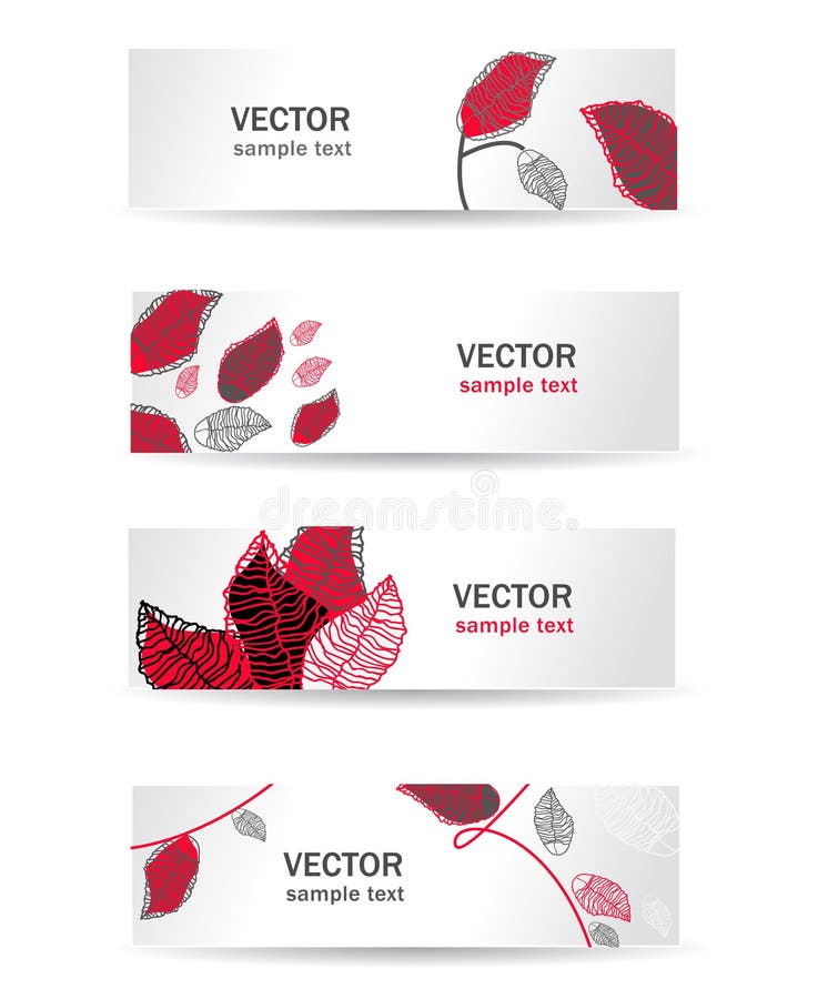 Red leaves stock vector. Illustration of leaf, button - 22072512