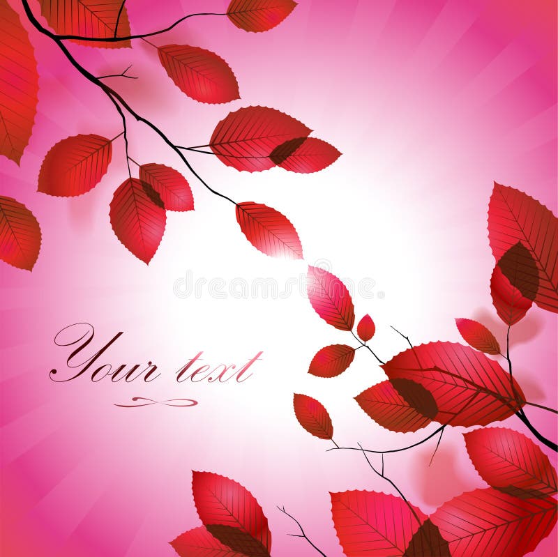 Red leaves stock vector. Illustration of life, leaf, natural - 27897072