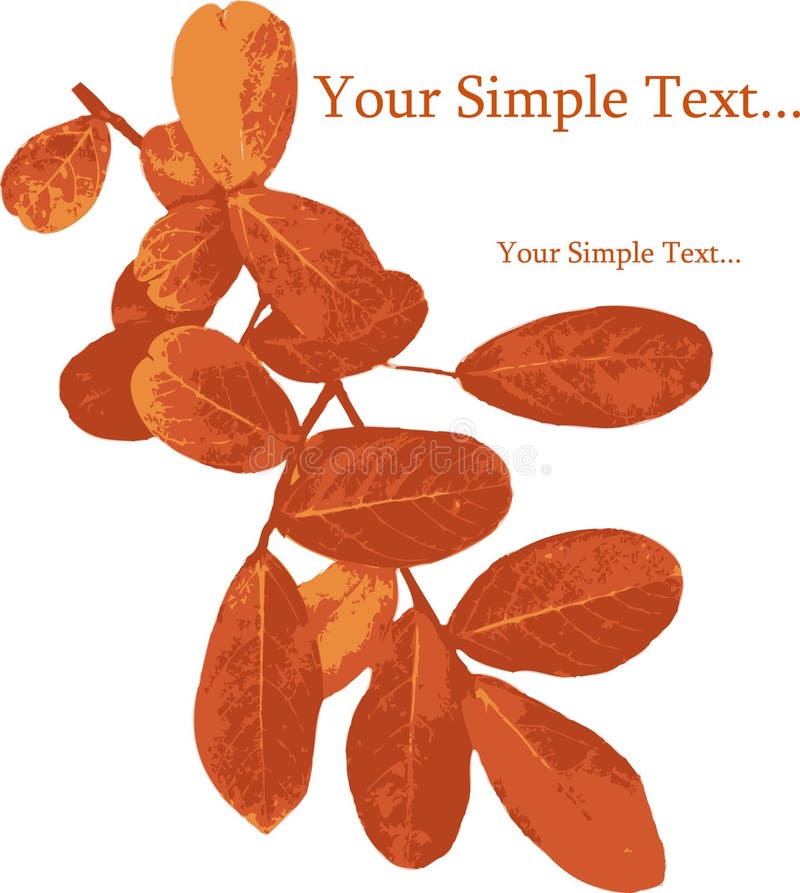 Red leaves Autumn. stock vector. Illustration of changing - 5888476