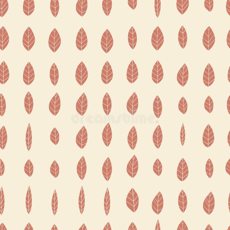 Red Leaves Seamless Pattern: Endless Background Stock Vector ...