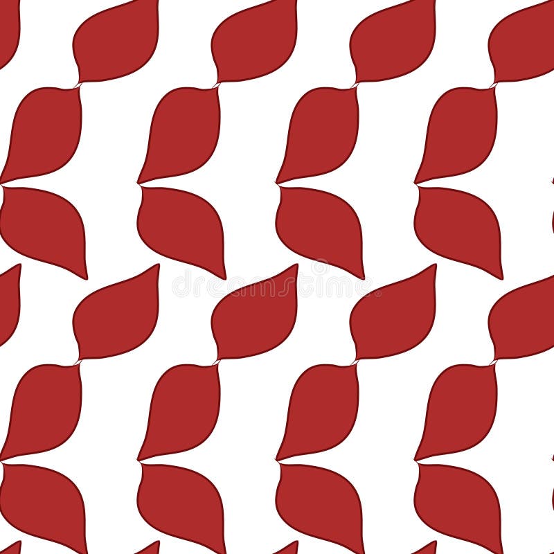 Red Leaves. Vector Seamless Pattern Background. Art Continuous ...