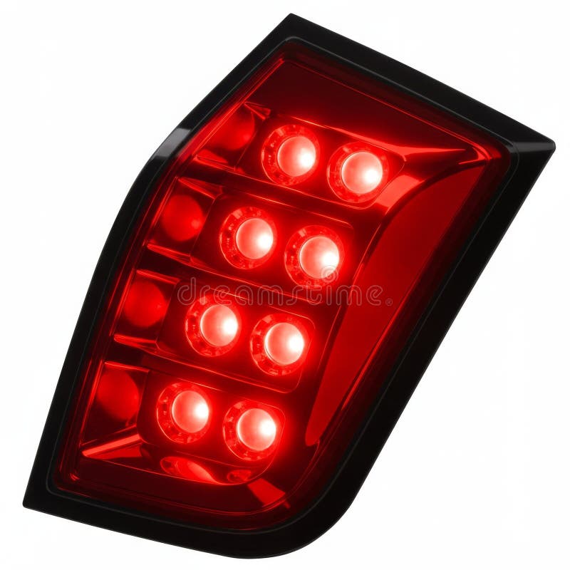 Red LED Automotive Tail Light Stock Illustration - Illustration of ...