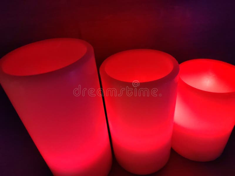 Red led candles stock image. Image of object, candles - 262550079