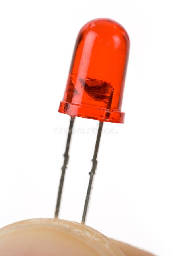 A Red LED stock image. Image of electrical, emitting - 128867411