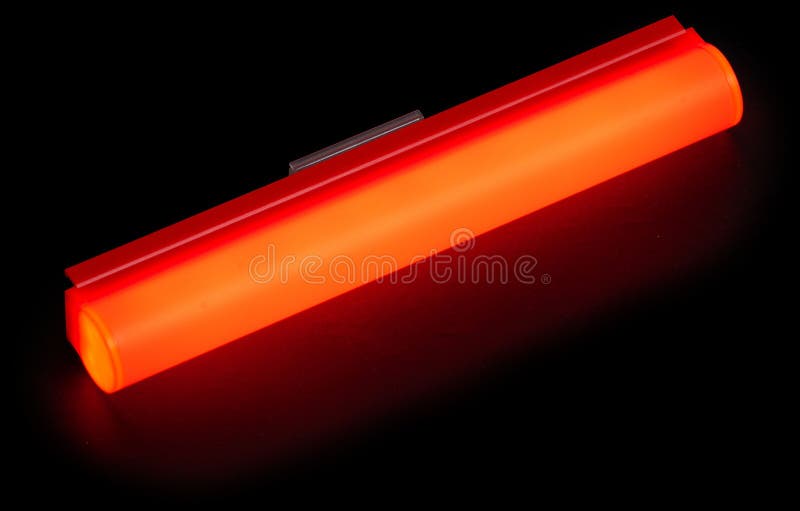 Red Led Decorative Light Bar on Black Background Stock Image - Image of ...