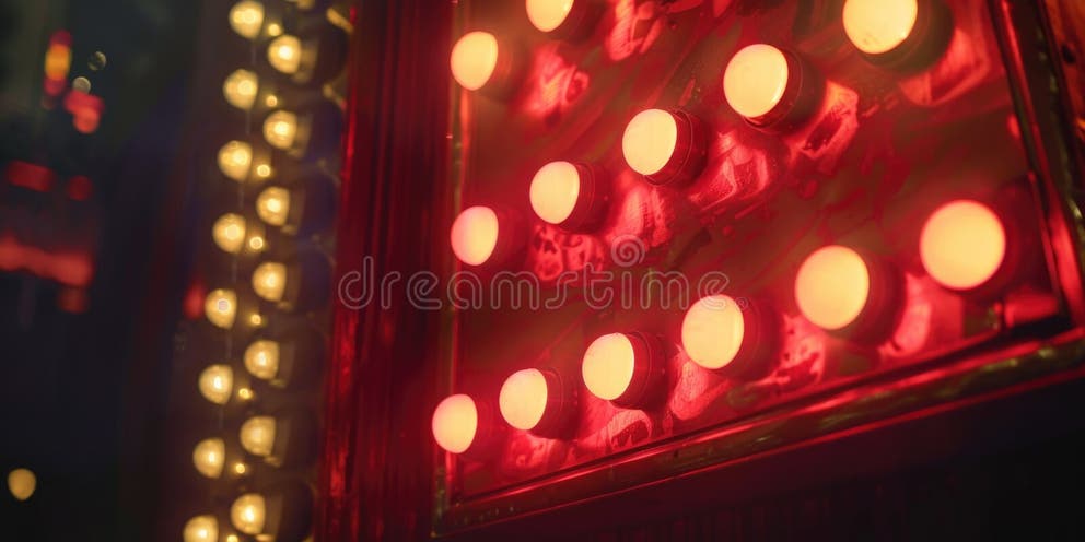 Red Led Display with Lights Stock Image - Image of sign, illumination ...