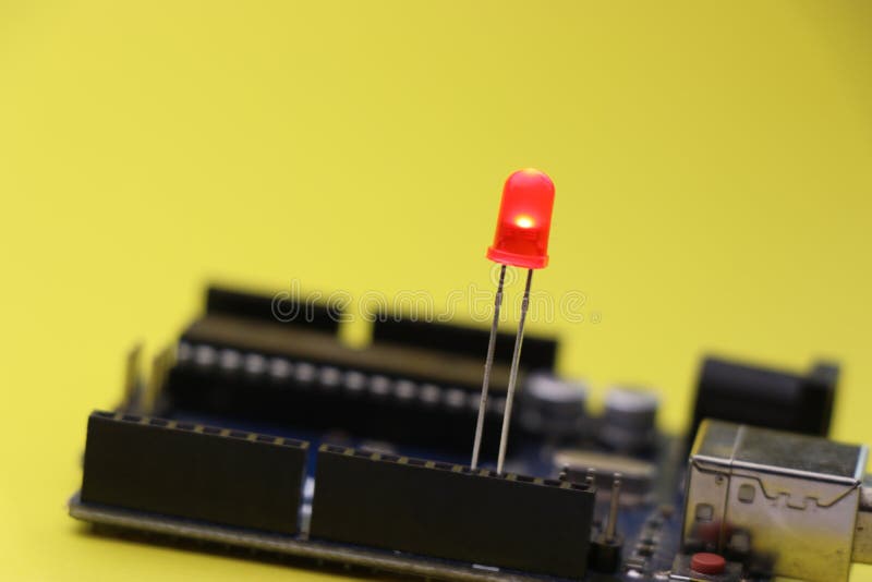 Red Led Illuminated Which is Controlled by Micro Controller Board. Back ...