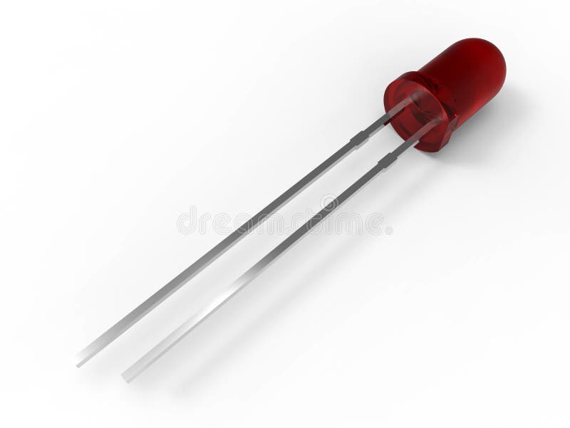 Red LED illustration stock illustration. Illustration of electrical ...