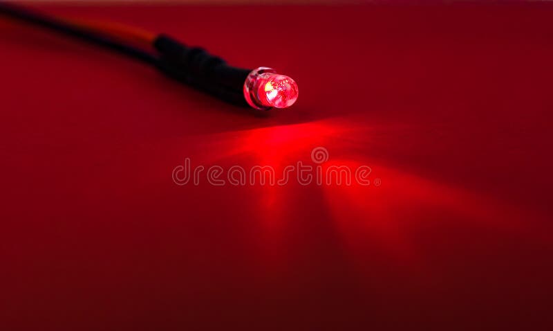 Red LED light stock photo. Image of power, ecology, lighting - 188287510
