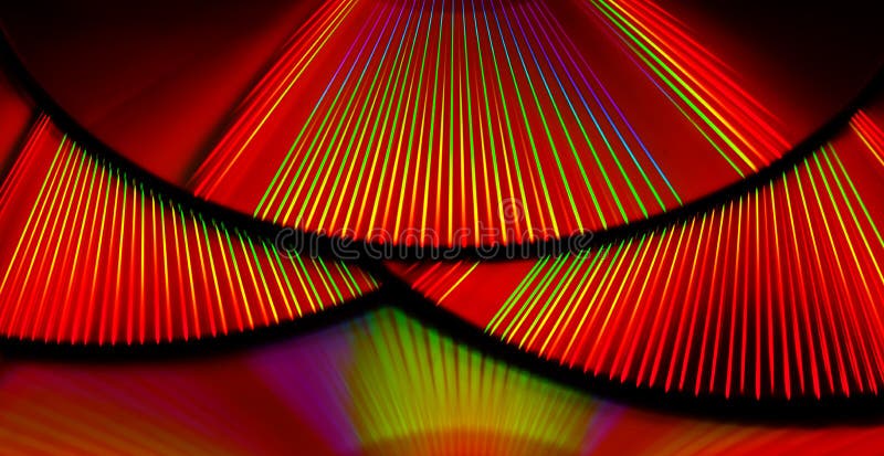 Red Led Light Rays Reflection on Cd Surface Stock Photo - Image of ...