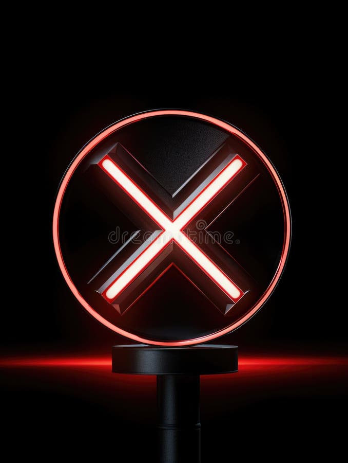 Red LED X Stop Light stock image. Image of signal, circle - 363705021