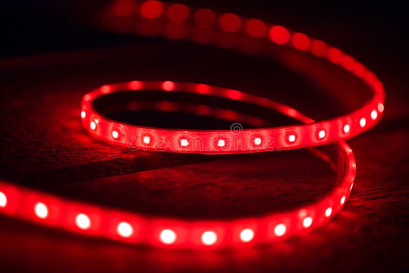 Red led strip light stock image. Image of string, technology - 88622003