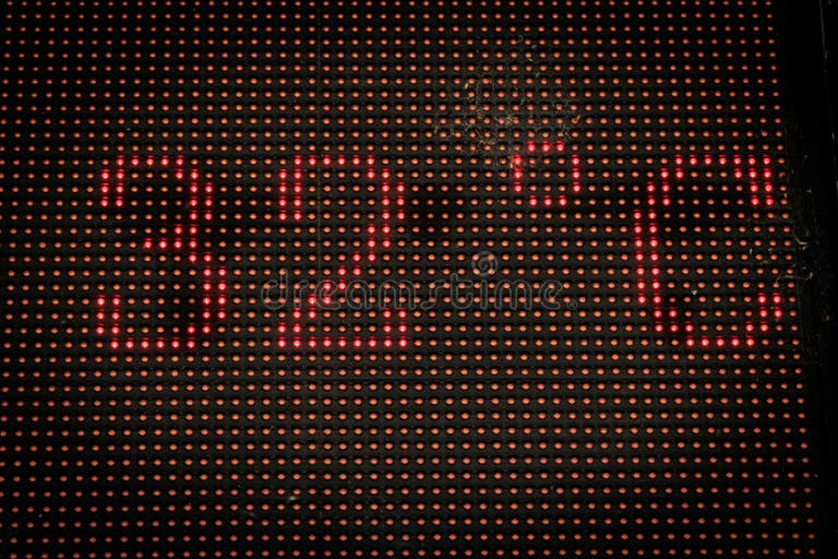 Red Led Temperature Display Showing 32 Degrees Celsius Stock Photo ...
