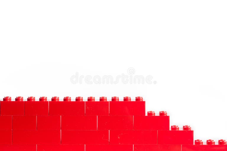 Red Lego Blocks with Copy Space Editorial Stock Photo - Image of lego ...