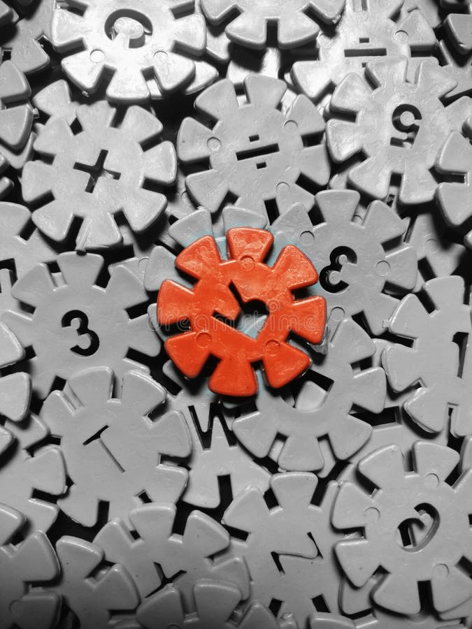 Red Lego among many legos stock illustration. Illustration of design ...