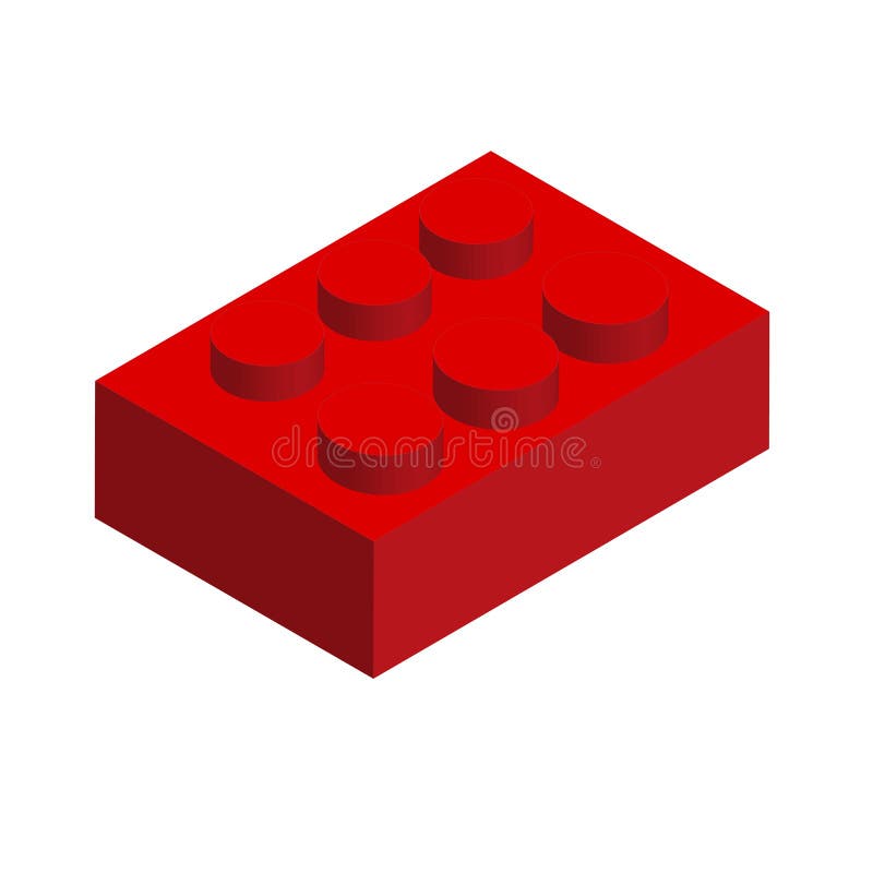 Red Lego stock illustration. Illustration of icon, pattern - 80248350