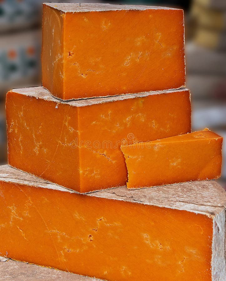 Leicestershire Cheese or Red Leicester, British Hard Cheese Made from ...