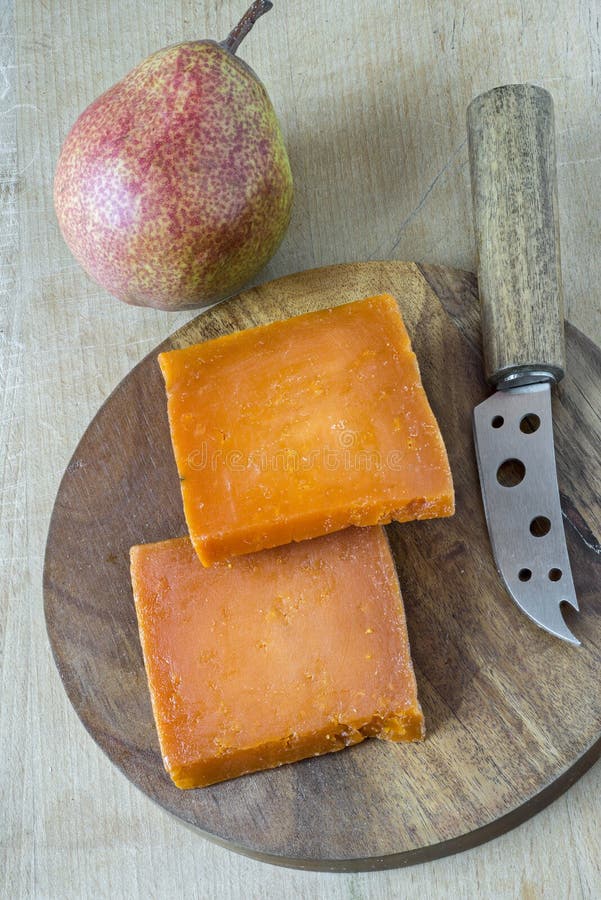 Aged Red Leicester, English Cheese Stock Photo - Image of leicester ...