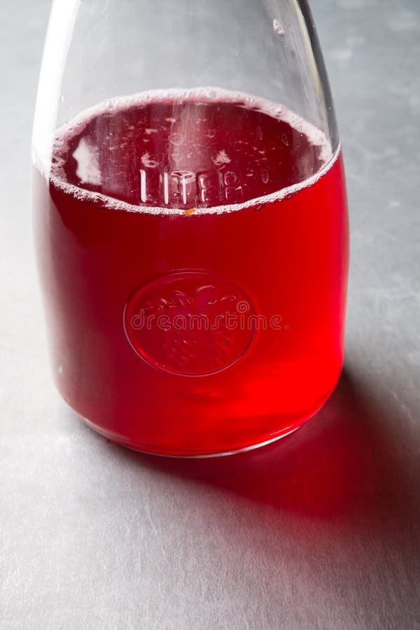 Red lemonade jar stock image. Image of fresh, lemonade - 104304615