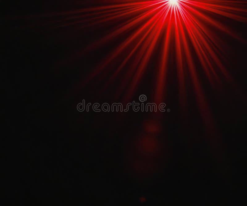 Red Lens Light Effect, Flash and Burst of Light. Magic Star Rays and ...