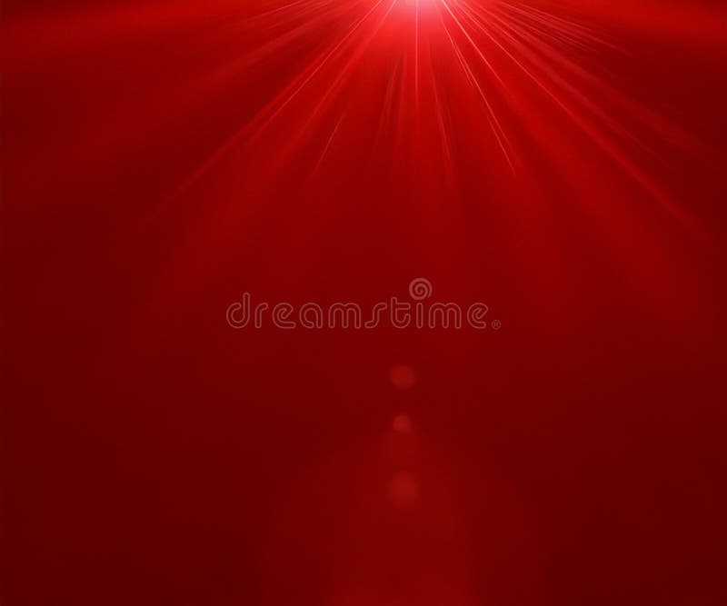Red Lens Light Effect, Flash and Burst of Light. Magic Star Rays and ...